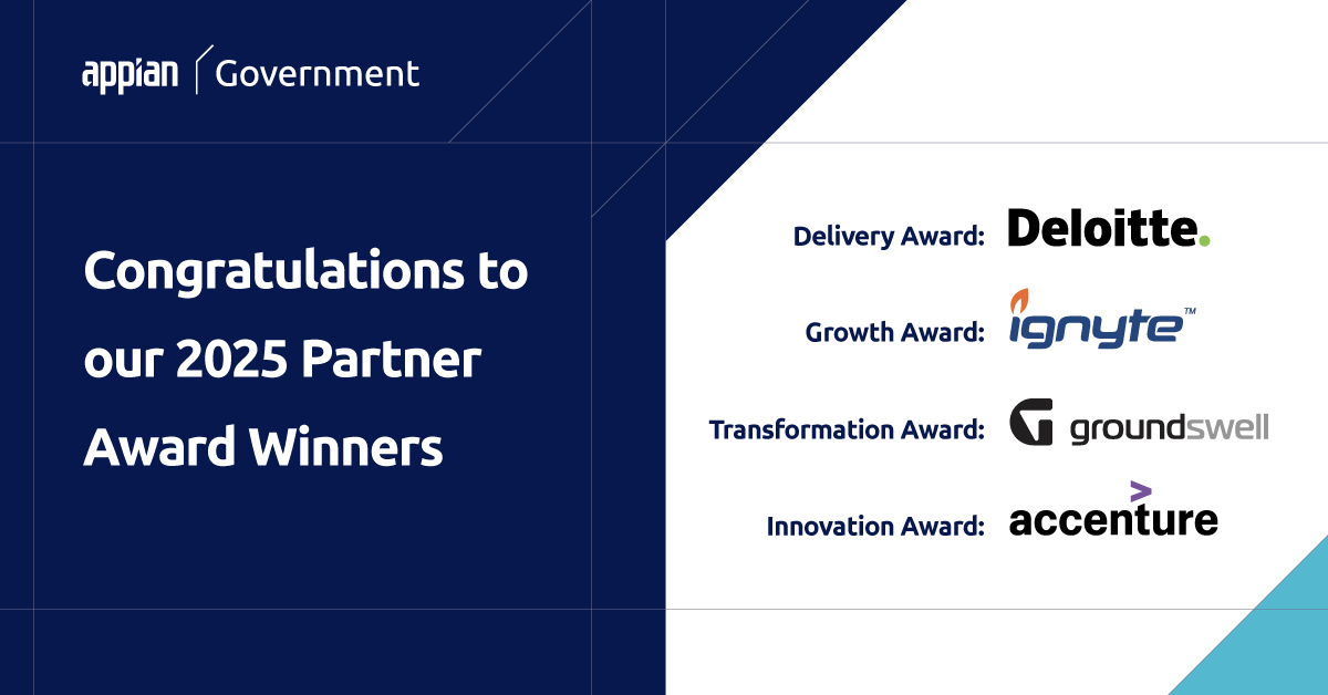 Appian Names 2025 Public Sector Partner Award Winners